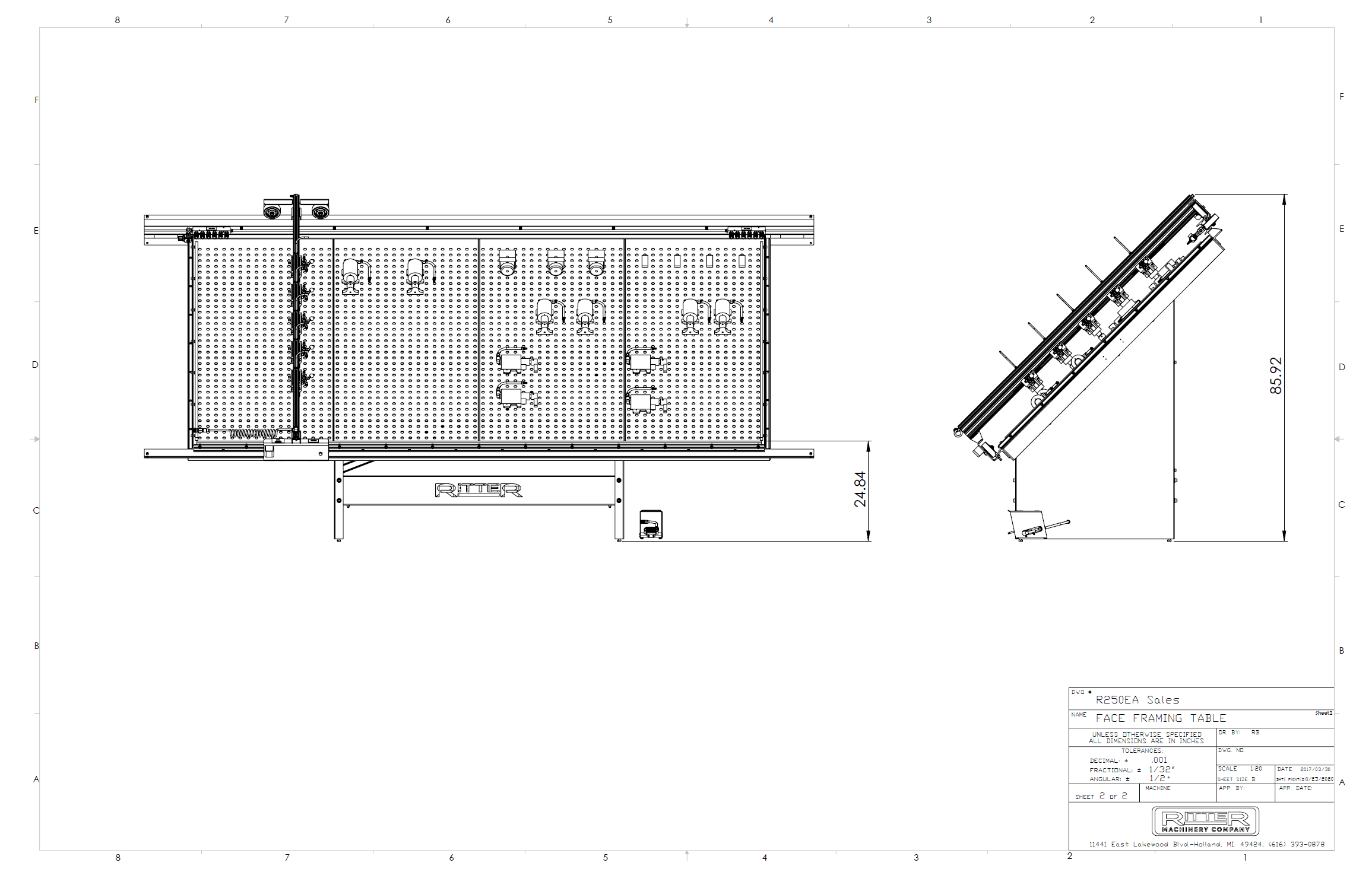 Ritter R250E/A 6'X12' Face Frame & Door Assembly Easel | 360 Degree ...