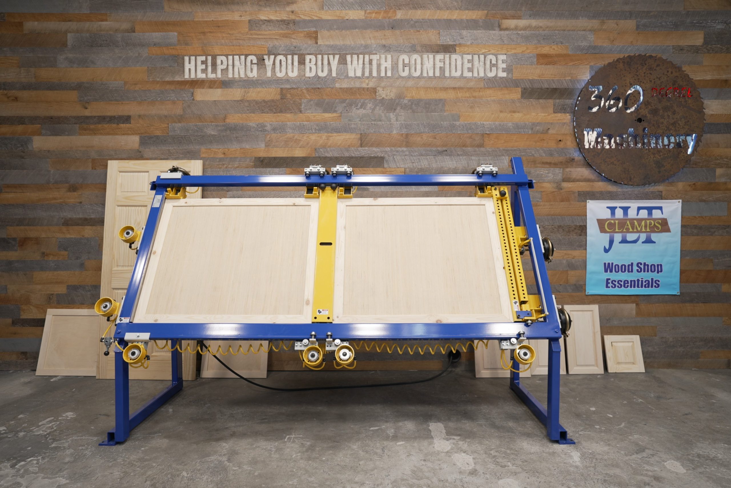 JLT #717C-CHBB Large Capacity Double Door Miter Door Clamp | 360 Degree ...