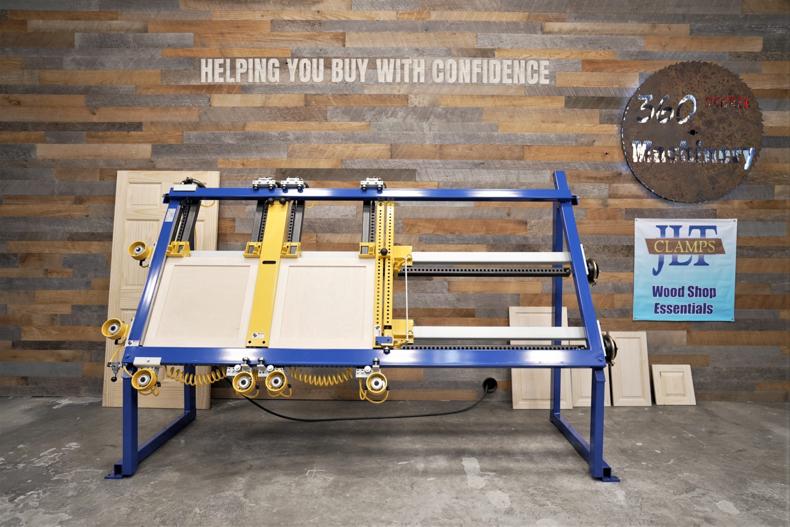 JLT #717C-CHBB Large Capacity Double Door Miter Door Clamp | 360 Degree ...