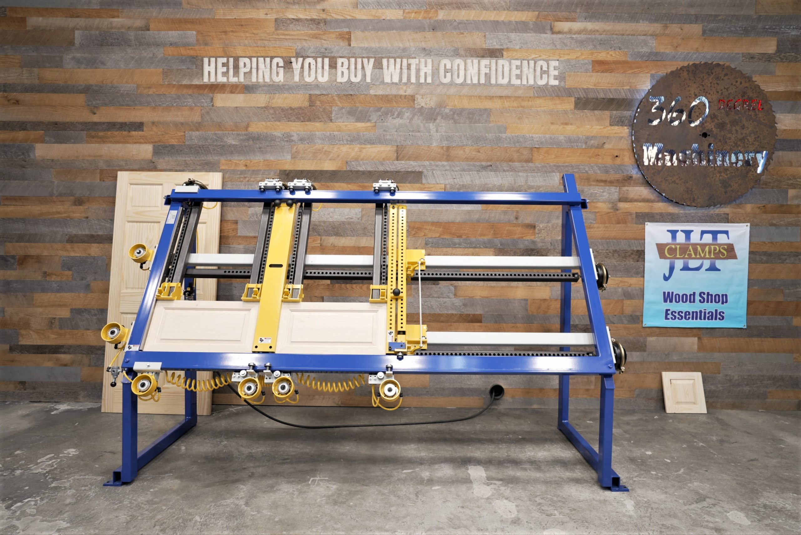 JLT #717C-CHBB Large Capacity Double Door Miter Door Clamp | 360 Degree ...