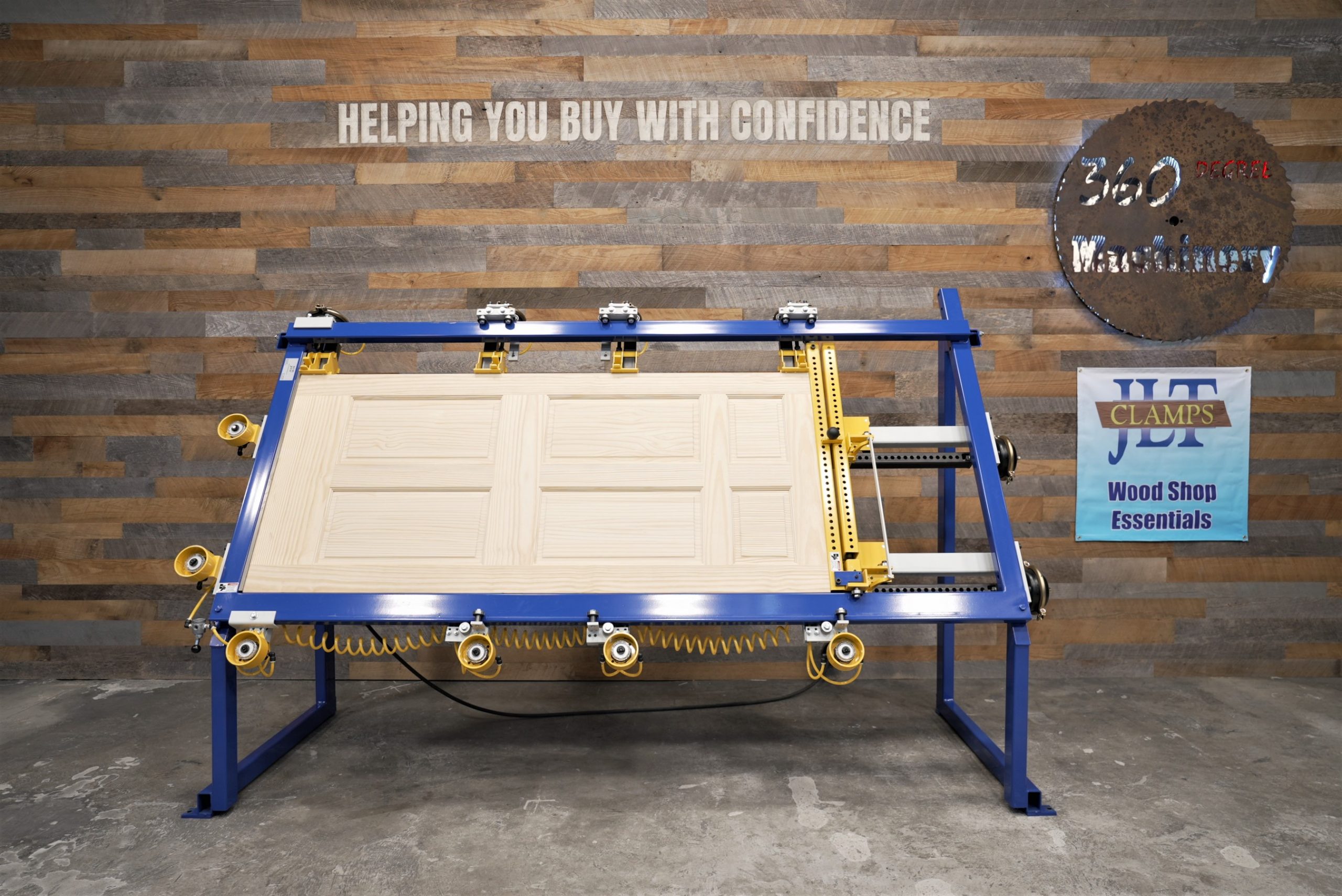 JLT #717C-CHBB Large Capacity Double Door Miter Door Clamp | 360 Degree ...