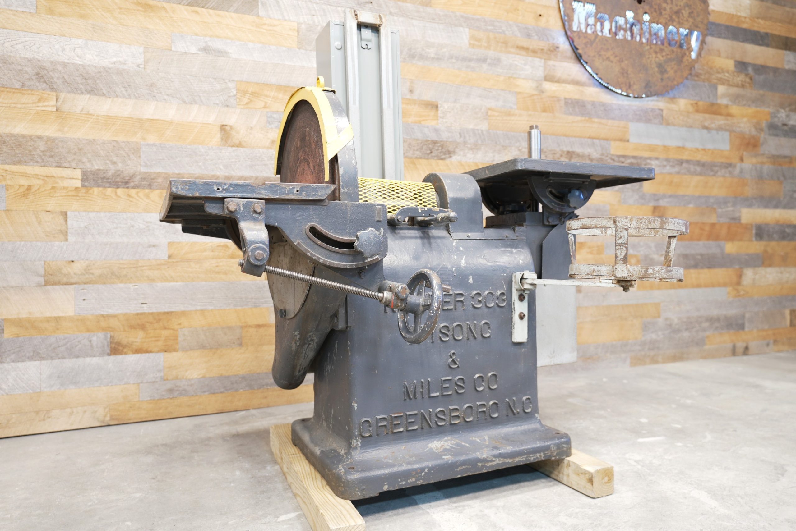 Wysong & Miles NO. 303 Combination Disk and Oscillating Spindle Sander ...