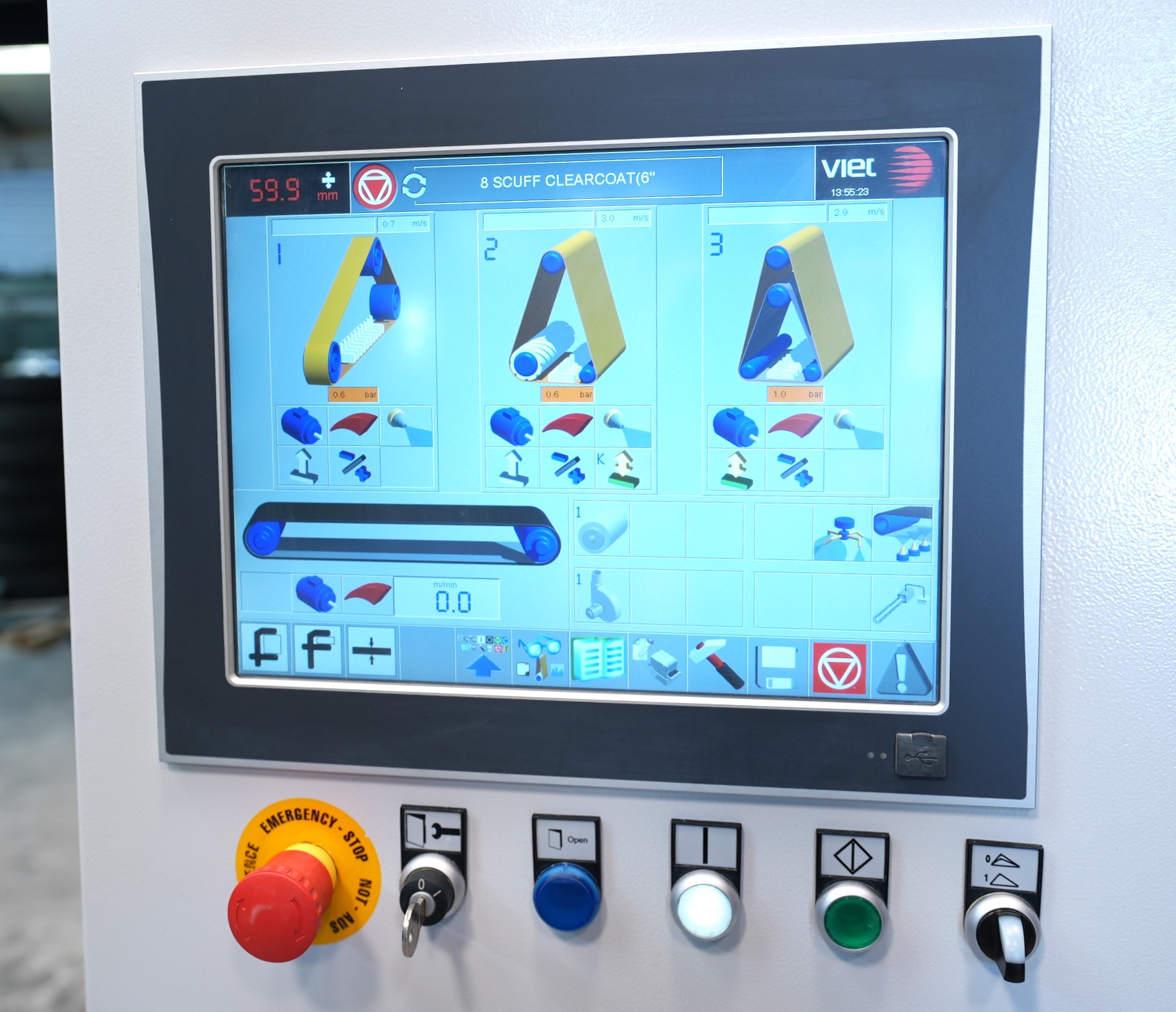 2017 Biesse Viet Opera 5 (3) Head 53" Wide Belt Sander With (3 ...