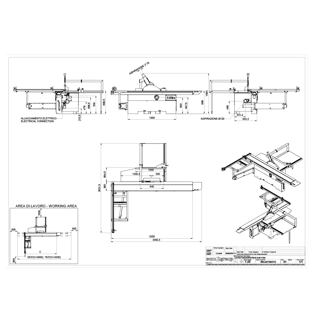SCM Minimax SI 400es Sliding Table Saw w/Ready Control - 1 PH | 360 ...